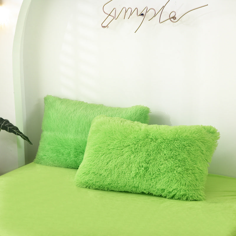 lime green bed throw