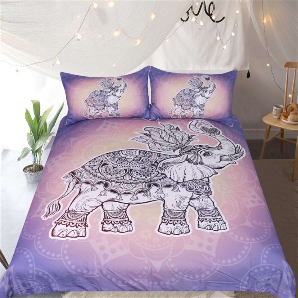 Mandala Quilt Cover Set - Elephant – Bohemian Lifestyle Store